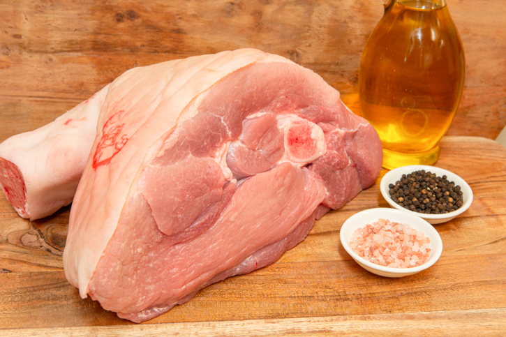 NZ Pork Leg Roast, Bone In - Prestons Master Butchers